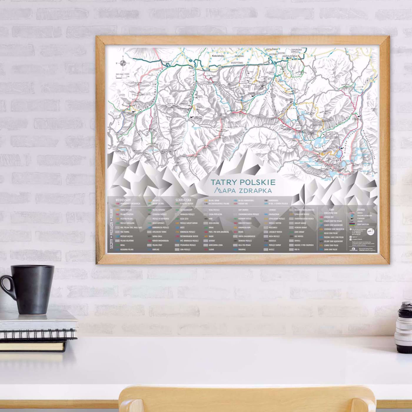 Mapa Zdrapka – Szlaki w Tatrach - GodsToys.pl